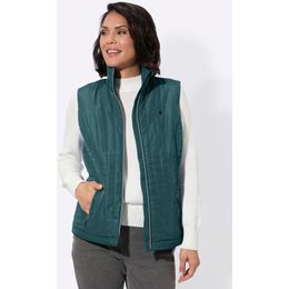 Steppweste Casual Looks, Damen, Gr. 40, petrol, 100% Polyester, Wattierung:100% Polyester, unifarben, Westen Steppweste
