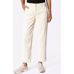 Cordhose Inspirationen, Damen, Gr. 40, Normalgr&ouml;&szlig;en, champagner, 80% Polyester, 18% Polyamid, 2% Elasthan, unifarben, Hosen Cordhose