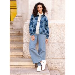 Sweatshirt Inspirationen, Damen, Gr. 36, ecru, bleu, 100% Baumwolle, gebl&uuml;mt, gemustert, unifarben, Sweatshirts Sweatshirt