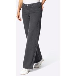 Casual Looks Damen Bequeme Jeans, grau, Gr. 38, unifarben, 99% Baumwolle, 1% Elasthan, Jeans