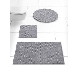 Badematte HEINE HOME Gr. 7, taupe, rund (75cm x 75cm ), 1 Stk., Badematten, Badematte