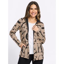 Shirtjacke Classic Basics "Longshirt", Damen, Gr. 38, rot, 100% Baumwolle, gemustert, mehrfarbig, Shirts Shirtjacke