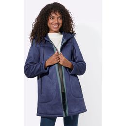Casual Looks Damen Outdoorjacke, blau, Gr. 50, unifarben, 100% Polyester, Jacken