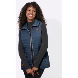 Steppweste Casual Looks, Damen, Gr. 44, dunkelblau, 100% Polyester, Wattierung:100% Polyester, unifarben, Westen Steppweste