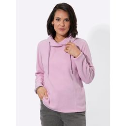 Fleeceshirt Casual Looks "Fleece-Shirt", Damen, Gr. 40, ros&eacute;, 100% Polyester, meliert, unifarben, Shirts
