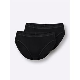 Jazz-Pants Slips Mey, Damen, Gr. 38, 2 Stk., schwarz, 97% Baumwolle, 3% Elasthan, Futter:100% Baumwolle, Unterhosen