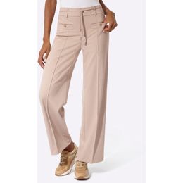 CR&Eacute;ATION L Webhose CREATION L, Damen, Gr. 38, Normalgr&ouml;&szlig;en, champagner, beige, meliert, 76% Polyester, 20% Viskose, 4% Elasthan, meliert, Hosen