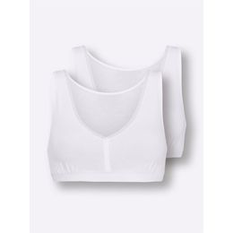 w&auml;schepur Bustier W&Auml;SCHEPUR, Damen, Gr. 42, wei&szlig;, 95% Baumwolle, 5% Elasthan, BHs Bustier