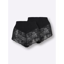 w&auml;schepur Taillenslip W&Auml;SCHEPUR, Damen, Gr. 38, 2 Stk., schwarz, 95% Baumwolle, 5% Elasthan, Unterhosen Taillenslip