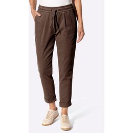 Cordhose Inspirationen, Damen, Gr. 52, Normalgr&ouml;&szlig;en, schoko, 98% Baumwolle, 2% Elasthan, unifarben, Hosen Cordhose
