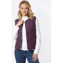 Steppweste Classic Basics, Damen, Gr. 38, traube, 100% Polyester, Wattierung:100% Polyester, unifarben, Westen Steppweste