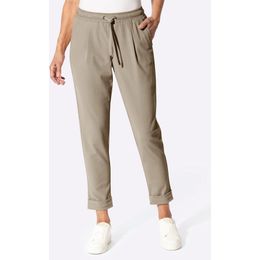 Webhose Inspirationen, Damen, Gr. 36, Normalgr&ouml;&szlig;en, beige (sesam), 96% Polyester, 4% Elasthan, unifarben, Hosen