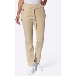 Cordhose Casual Looks, Damen, Gr. 36, Normalgr&ouml;&szlig;en, sand, 98% Baumwolle, 2% Elasthan, unifarben, Hosen Cordhose