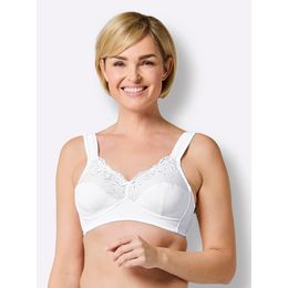 B&uuml;gelloser BH SuSa, Damen, Gr. 100, Cup C, wei&szlig;, 45% Polyamid, 43% Baumwolle, 8% Elasthan, 4% Polyester, BHs