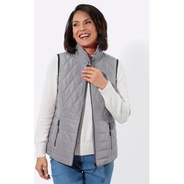 Steppweste Casual Looks, Damen, Gr. 40, steingrau, 100% Polyester, Wattierung:100% Polyester, unifarben, Westen Steppweste