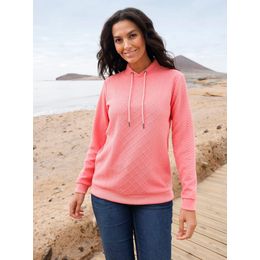 Sweatshirt Casual Looks, Damen, Gr. 40, flamingo, 87% Polyester, 12% Viskose, 1% Elasthan, unifarben, Sweatshirts Sweatshirt