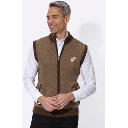 Strickweste CLASSIC, Herren, Gr. 46, braun (schoko, camel, meliert), 100% Polyacryl, meliert, Westen Strickweste