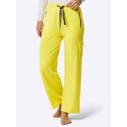 Stretch-Hose CREATION L PREMIUM, Damen, Gr. 20/21, Kurzgr&ouml;&szlig;en, limone, schwarz, 60% Modal, 34% Viskose, 6% Elasthan, unifarben, Hosen