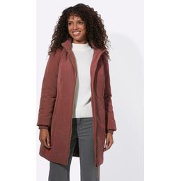 Outdoorjacke Casual Looks, Damen, Gr. 36, rosa (rotbraun), 89% Polyester, 11% Polyamid, Wattierung:100% Polyester, unifarben, Jacken Outdoorjacke