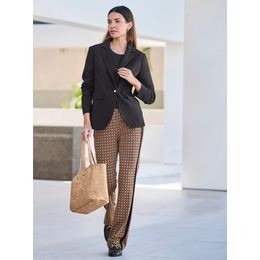 Jackenblazer Heine "Blazer", Damen, Gr. 38, schwarz, 63% Polyester, 33% Viskose, 4% Elasthan, Blazer