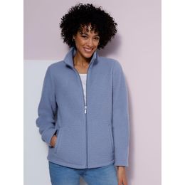 Fleecejacke Classic Basics, Damen, Gr. 48, taubenblau, 100% Polyester, unifarben, Jacken Fleecejacke