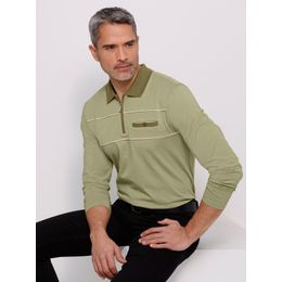 Poloshirt CLASSIC "Langarm-Poloshirt", Herren, Gr. 44/46, schilf, 100% Baumwolle, unifarben, Shirts