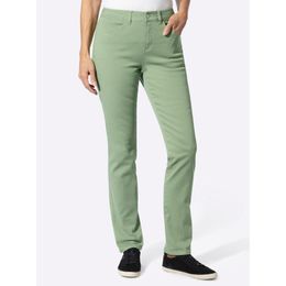 Bequeme Jeans Classic Basics, Damen, Gr. 19, Kurzgr&ouml;&szlig;en, eucalyptus, 98% Baumwolle, 2% Elasthan, unifarben, lang, Jeans