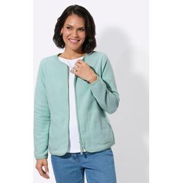 Fleecejacke Casual Looks, Damen, Gr. 40, kalkmint, 100% Polyester, unifarben, Jacken Fleecejacke