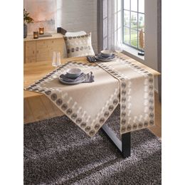Tischdecke Gr. 4, beige, B:40cm L:40cm, Tischdecken, Tischdecke