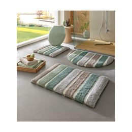 Badematte Hagemann Gr. 8, eucalyptus, beige, WC-Deckelbezug (47cm x 50cm), 1 Stk., Badematten, Badematte