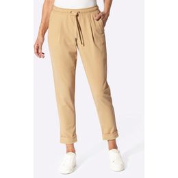 Webhose Inspirationen, Damen, Gr. 36, Normalgr&ouml;&szlig;en, beige (camel), 96% Polyester, 4% Elasthan, unifarben, Hosen
