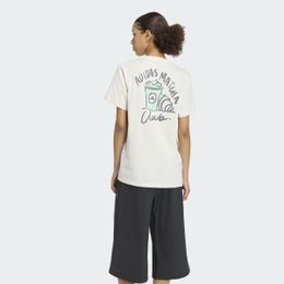 T-Shirt adidas Sportswear "MATCHA L T", Damen, Gr. L, sanftes wei&szlig;, Obermaterial: 100% Baumwolle, Shirts T-Shirt, Print T-Shirt