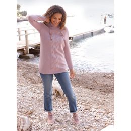 Strickpullover Casual Looks "Pullover", Damen, Gr. 40, mauve, meliert, 50% Baumwolle, 50% Polyacryl, meliert, Pullover Strickpullover