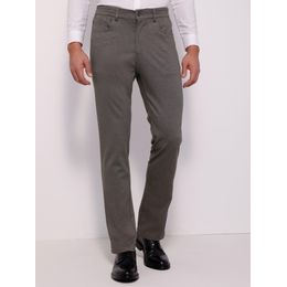 5-Pocket-Hose CLASSIC, Herren, Gr. 46, Normalgr&ouml;&szlig;en, grau (beige, meliert), 78% Polyester, 18% Viskose, 4% Elasthan, meliert, Hosen 5-Pocket-Hose