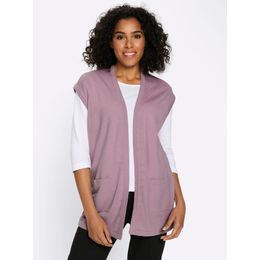 Strickweste Classic Basics, Damen, Gr. 38, lila (mauve), 100% Polyacryl, unifarben, Westen Strickweste