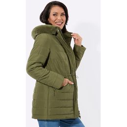 Steppjacke Casual Looks, Damen, Gr. 36, oliv, 100% Polyester, Fellimitat:100% Polyester, Wattierung:100% Polyester, &Auml;rmelfutter:100% Polyester, unifarben, Jacken Steppjacke