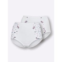 w&auml;schepur Taillenslip W&Auml;SCHEPUR, Damen, Gr. 38, 2 Stk., wei&szlig;, mauve, wei&szlig;, 82% Polyamid, 18% Elasthan, Unterhosen Taillenslip