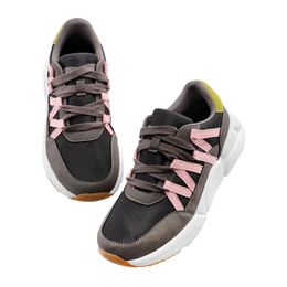 Sneaker Heine, Damen, Gr. 36, grau, bunt, Synthetik, Textil, Schuhe Sneaker