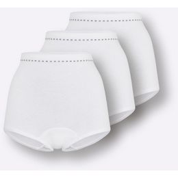 w&auml;schepur Panty W&Auml;SCHEPUR, Damen, Gr. 44, 3 Stk., wei&szlig;, 95% Baumwolle, 5% Elasthan, Unterhosen Panty