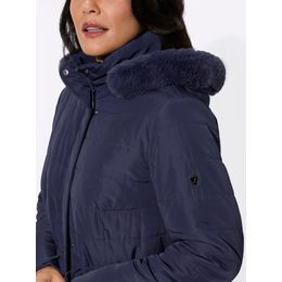 Steppjacke Casual Looks, Damen, Gr. 36, marine, 100% Polyester, Fellimitat:100% Polyester, Wattierung:100% Polyester, &Auml;rmelfutter:100% Polyester, unifarben, Jacken Steppjacke