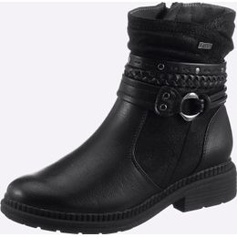 Stiefelette Jana, Damen, Gr. 37, schwarz, Synthetik, Textil, Schuhe Stiefelette