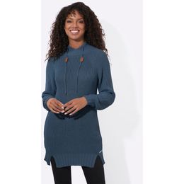 Longpullover Casual Looks "Longpullover", Damen, Gr. 36, rauchblau, 50% Baumwolle, 50% Polyacryl, unifarben, Pullover Longpullover