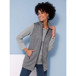 Fleeceweste Classic Basics, Damen, Gr. 44, steingrau, meliert, 100% Polyester, meliert, Westen Fleeceweste