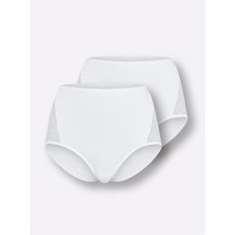 w&auml;schepur Taillenslip W&Auml;SCHEPUR, Damen, Gr. 42, 2 Stk., wei&szlig;, 95% Baumwolle, 5% Elasthan, Unterhosen Taillenslip