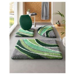 Badematte Hagemann Gr. 8, grau, eucalyptus, WC-Deckelbezug (47cm x 50cm), 1 Stk., Badematten, Badematte