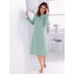 w&auml;schepur Nachthemd W&Auml;SCHEPUR "Nachthemd", Damen, Gr. 40/42, Normalgr&ouml;&szlig;en, kalkmint, ros&eacute;, bedruckt, 60% Baumwolle, 40% Polyester, bedruckt, gebl&uuml;mt, gemustert, mehrfarbig, Kleider Nachthemd