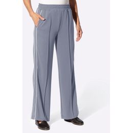 Sweathose Inspirationen, Damen, Gr. 36, Normalgr&ouml;&szlig;en, grau (taubenblau), 50% Modal, 44% Polyester, 6% Elasthan, unifarben, Hosen Sweathose