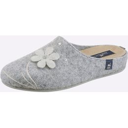 Pantoffel Lady, Damen, Gr. 36, grau, Filz, Schuhe