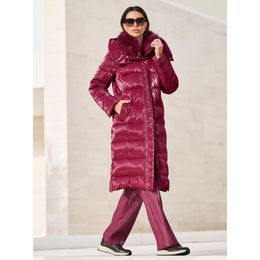 Steppmantel Heine, Damen, Gr. 38, bordeaux, 100% Polyester, Wattierung:100% Polyester, unifarben, unifarben mit Farbeinsatz, unifarben mit Farbeins&auml;tzen, M&auml;ntel Steppmantel
