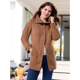 Langjacke Classic Basics, Damen, Gr. 44, braun, 100% Polyester, Einsatz:100% Polyester, Wattierung:100% Polyester, Jacken Langjacke